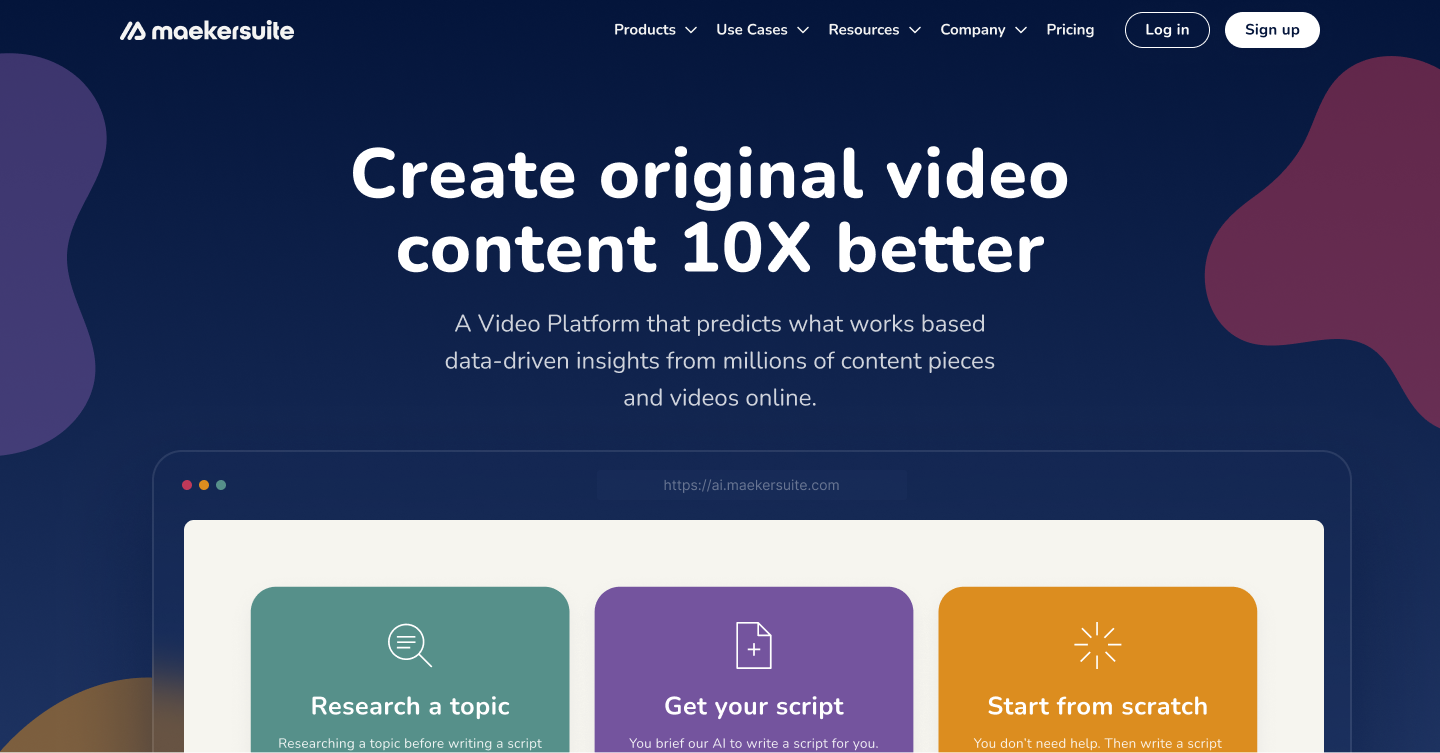 Maekersuite - Research and Script Your Videos